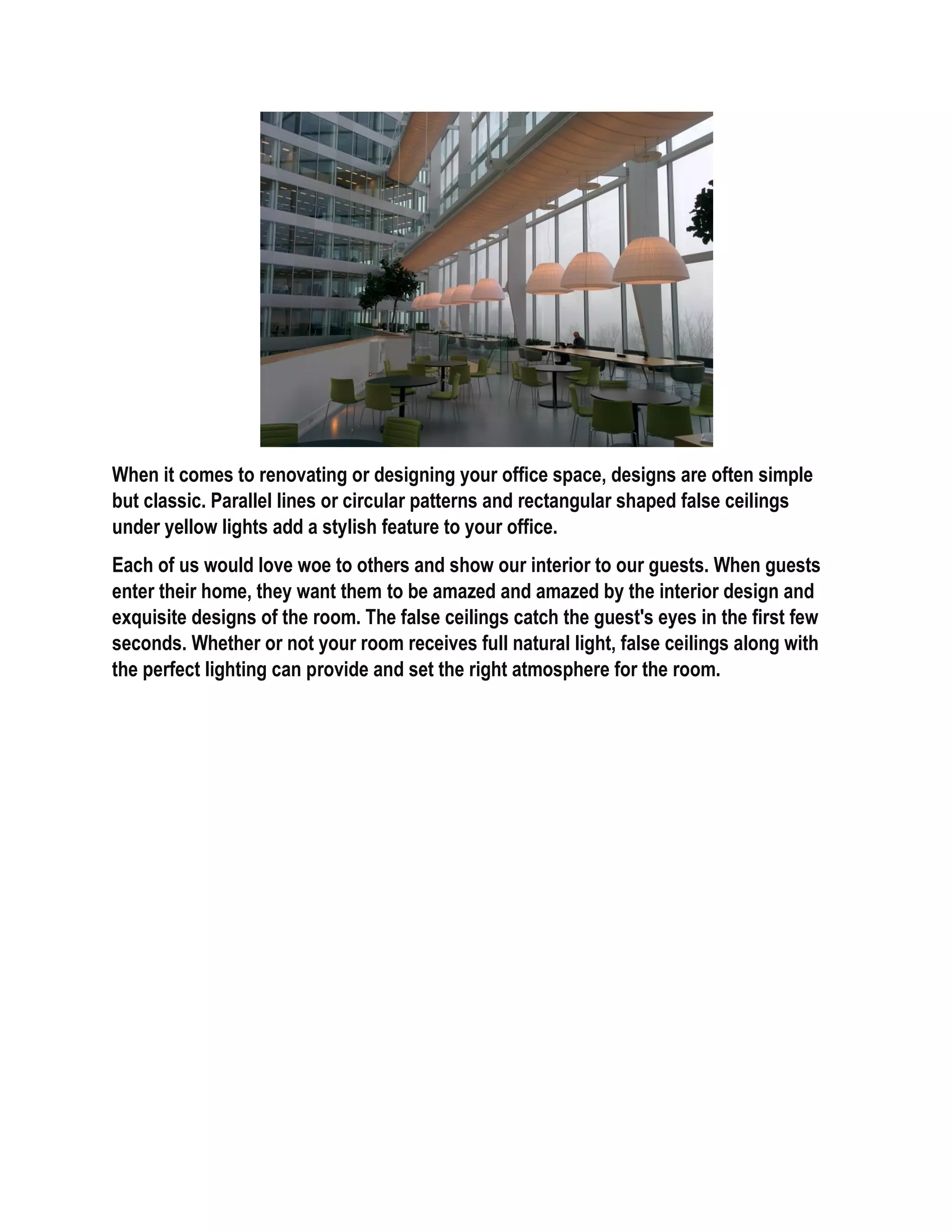 What is false ceiling | PDF