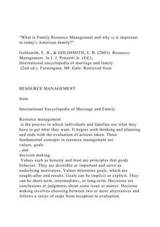 What is Family Resource Management and why is it important to t.docx