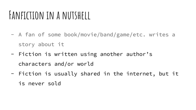 What is fanfiction ? | PPT