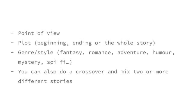 What is fanfiction ? | PPTX