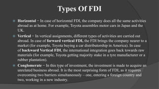 Foreign Direct Investment | PPTX | Mergers and Acquisitions | Business ...