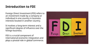 What Is FDI And What Are Advantage & Disadvantage Of FDI.pptx