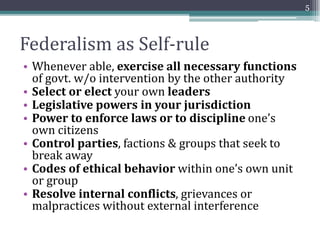 WhatisFederalism? Key Characteristics. | PDF