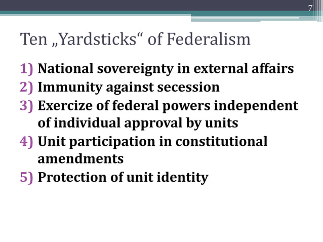 WhatisFederalism? Key Characteristics. | PDF