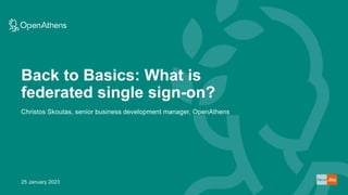 What is federated single sign-on? | PPT