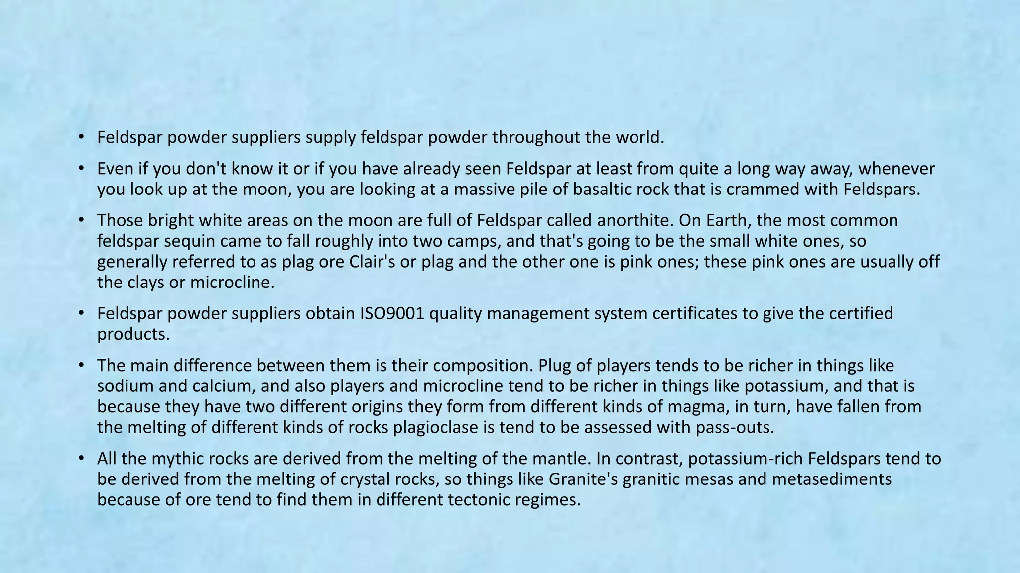 Uses, Structure, and Types of Feldspar | PPTX