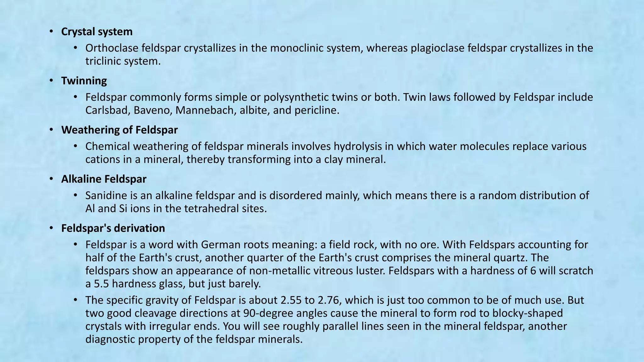 Uses, Structure, and Types of Feldspar | PPTX