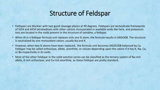 Uses, Structure, and Types of Feldspar | PPTX | Geology | Science