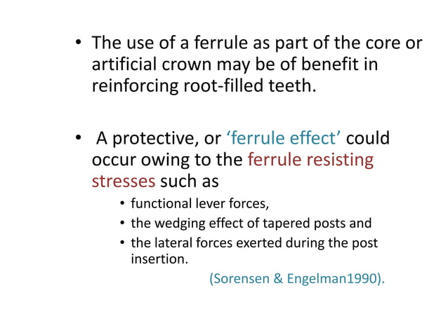 What is ferrule | PPTX | Dental Health | Diseases and Conditions