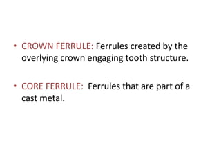 What is ferrule | PPTX