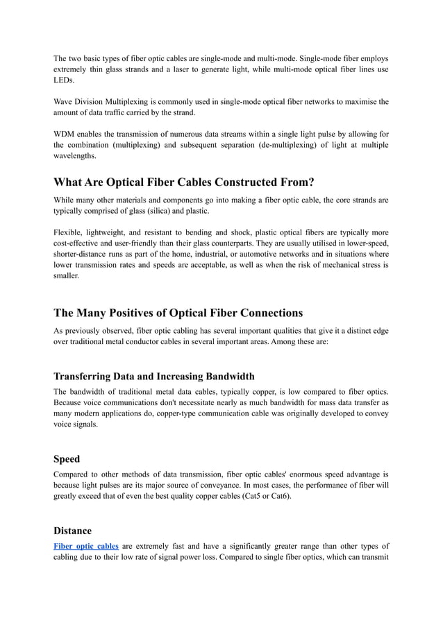 What is Fiber Optics - Definition, Meaning & Explanation.pdf | Computer ...