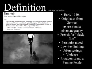 What is film noir | PPTX
