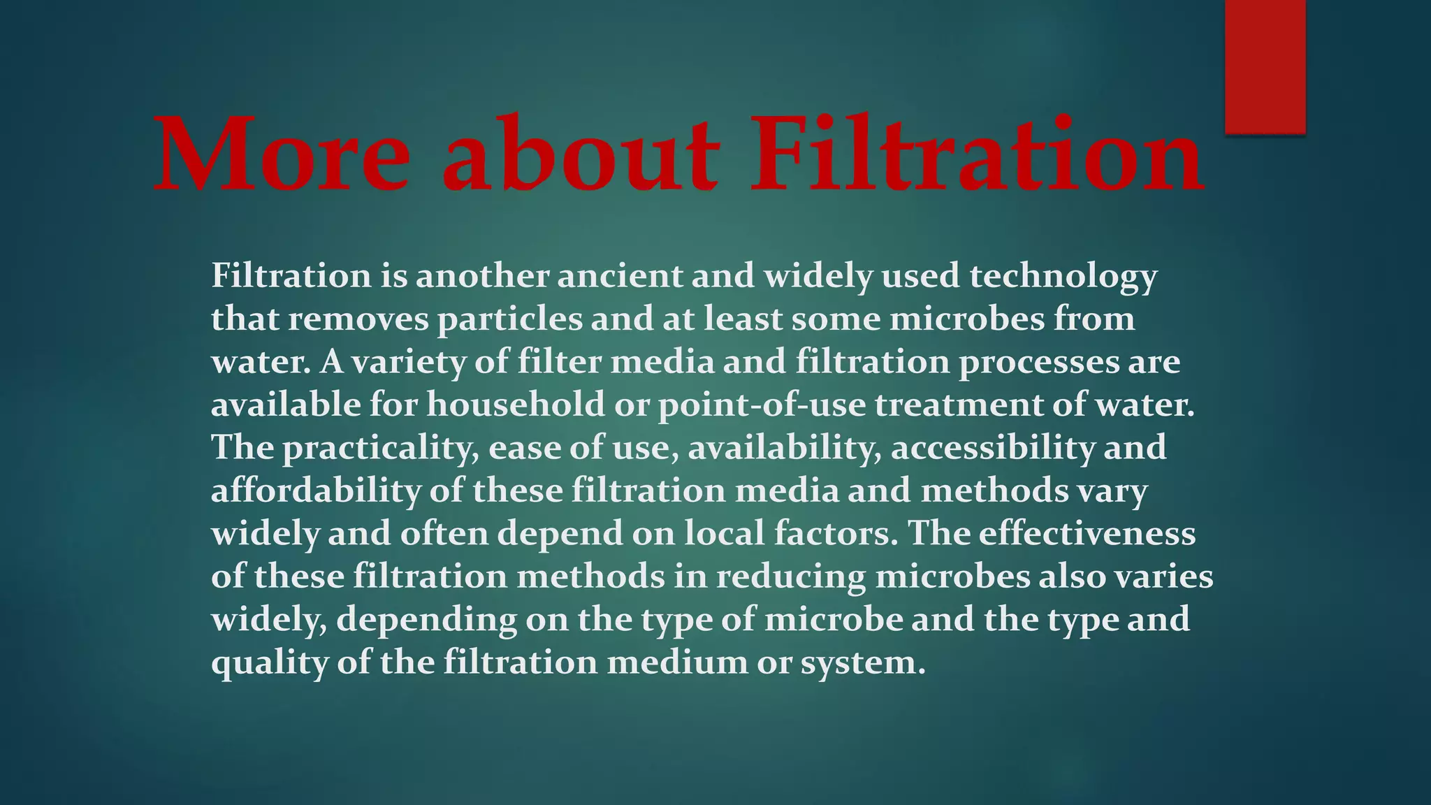 FILTRATION AND ITS TYPES methods of filtration | PDF