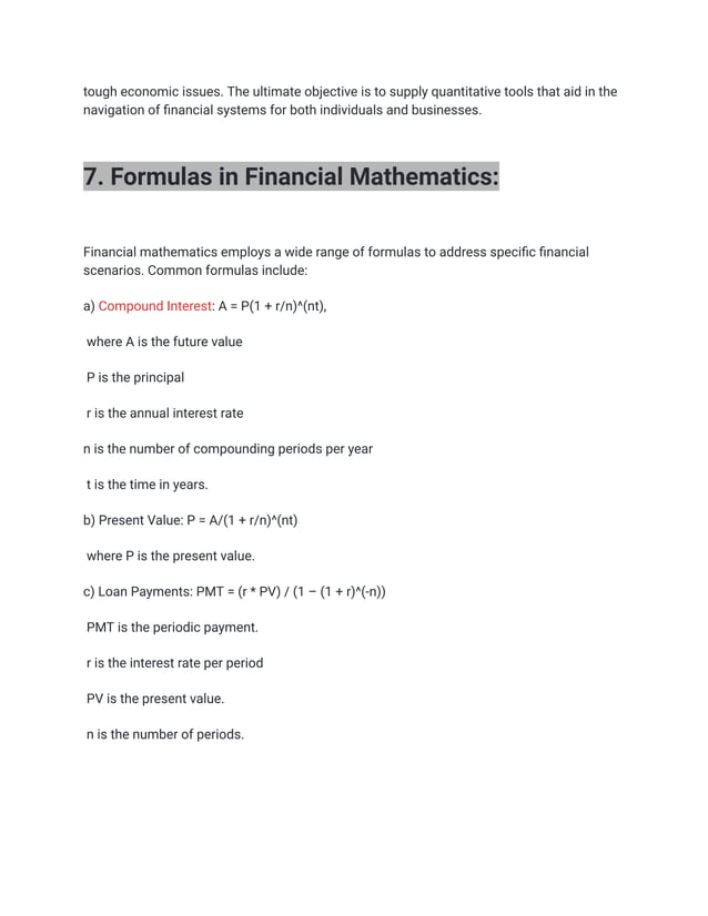 What is financial algebra? Fully Updated with 15 Question | PDF