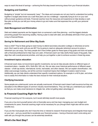 What is financial coaching? | PDF