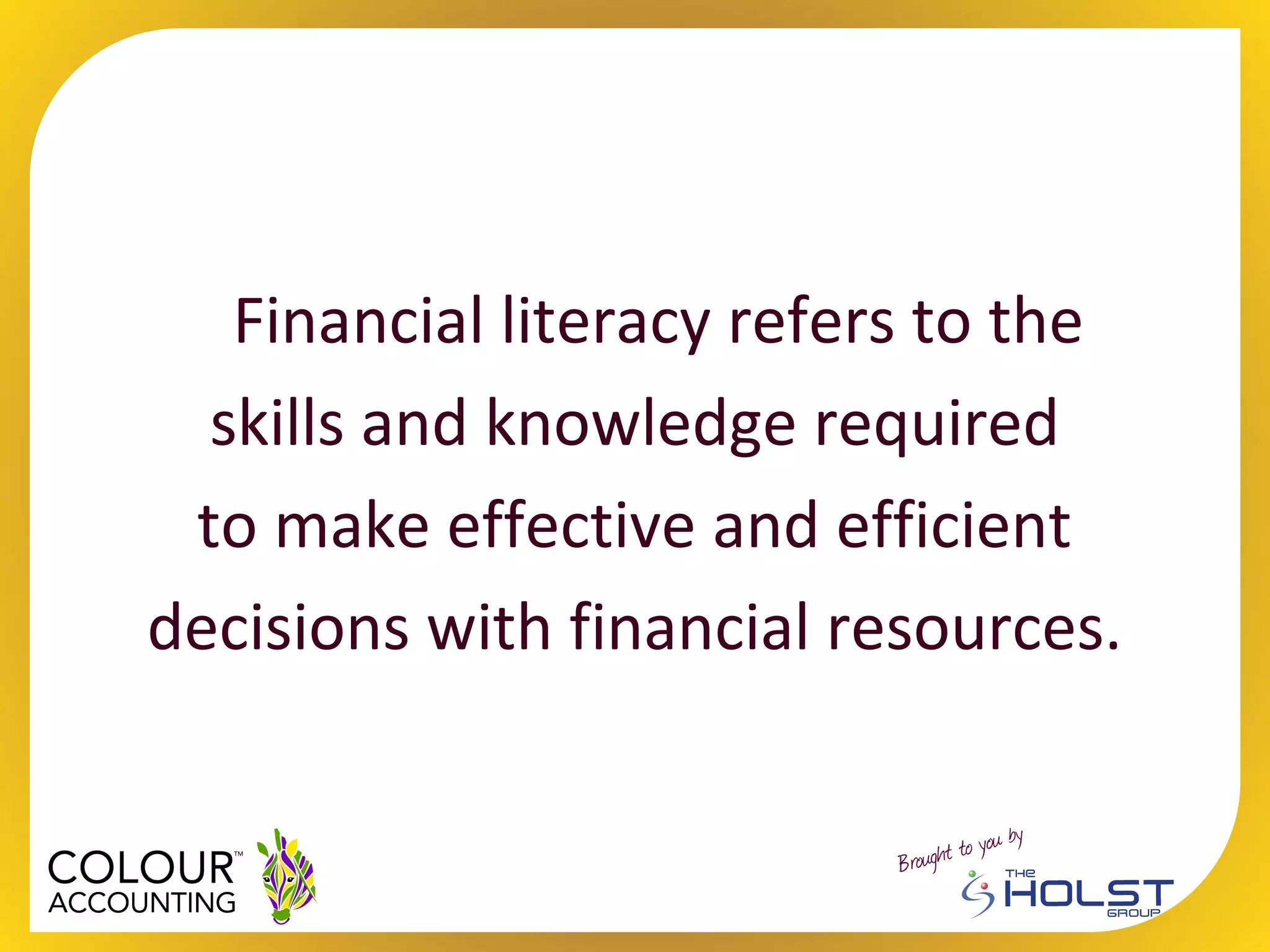 What is financial literacy? | PPT