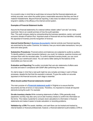 What is Financial Statement Audit.pdf | Stocks and Bonds | Personal ...