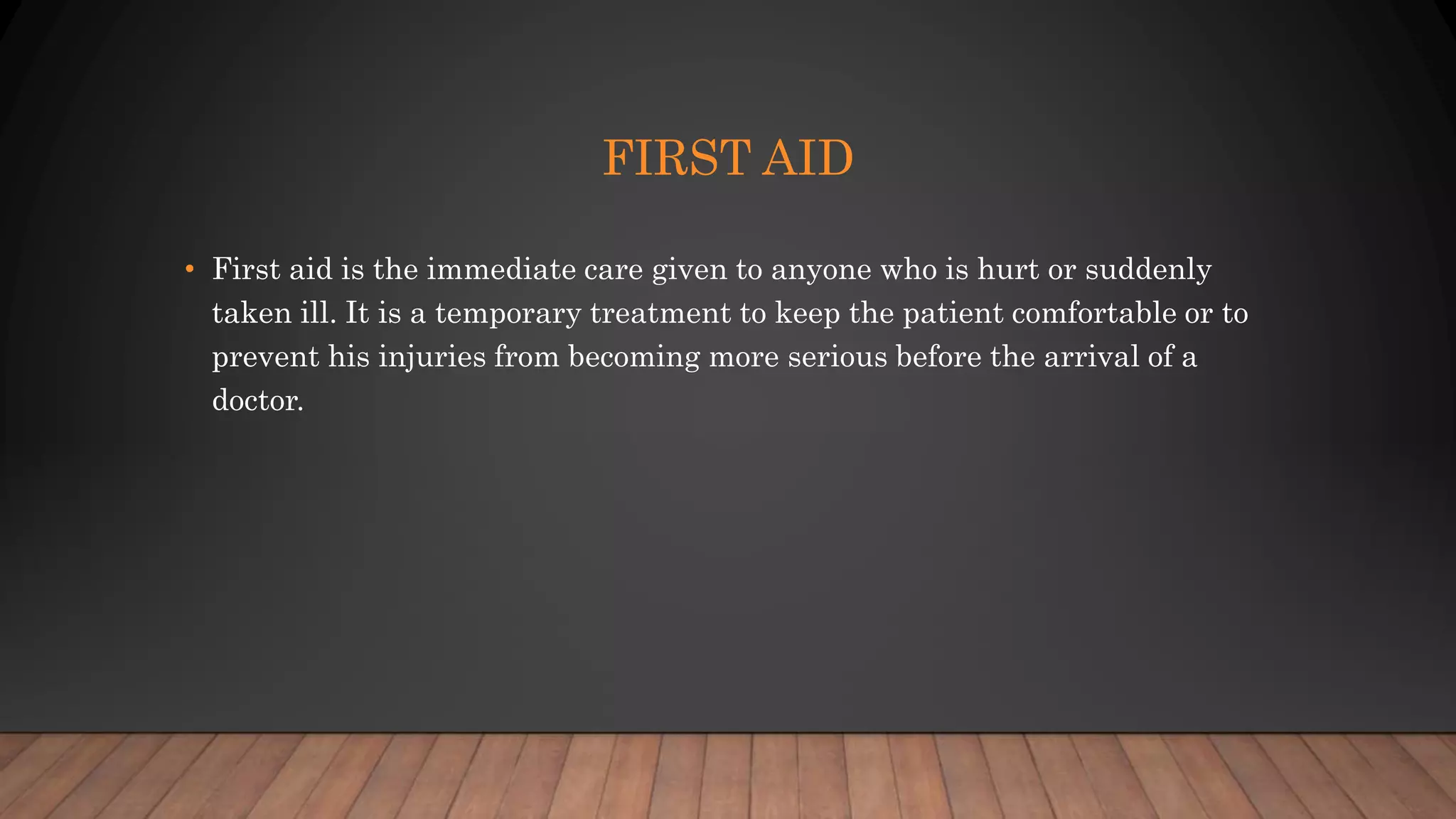What is first aid | PPTX