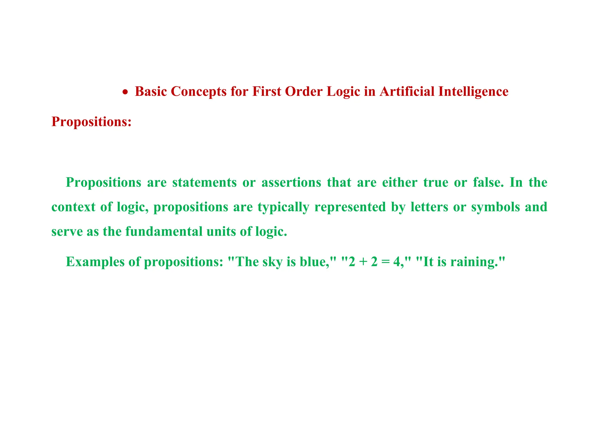 What is First Order Logic in AI or FOL in AI.docx | Programming ...