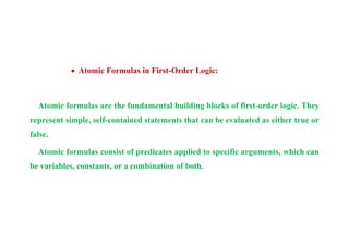 What is First Order Logic in AI or FOL in AI.docx | Programming ...