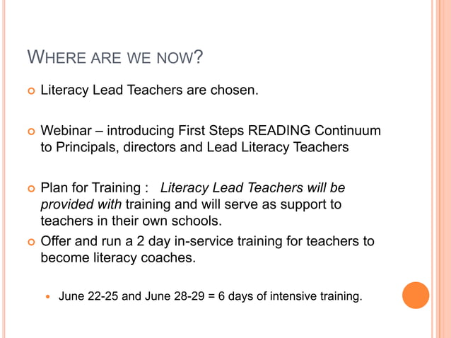 What is first steps reading and writing continuum | PPTX | Primary ...