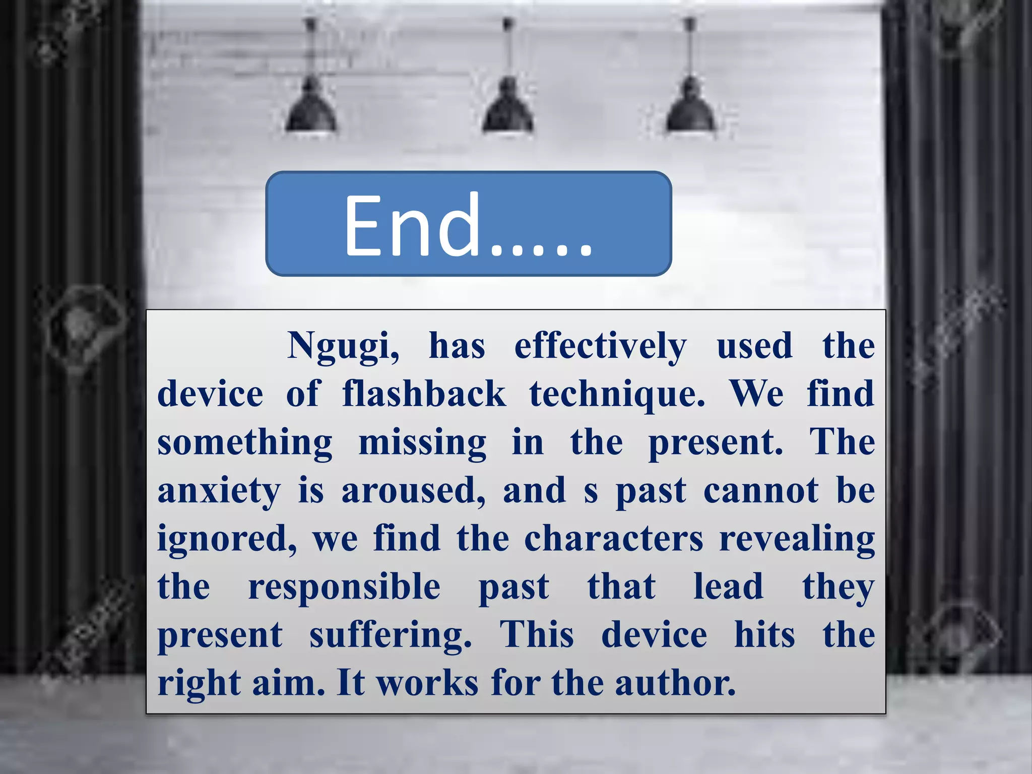 Flashback Technique in Grain of Wheat | PPTX | Fiction | Books and ...