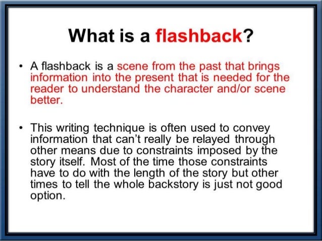 Flashback Technique in Grain of Wheat