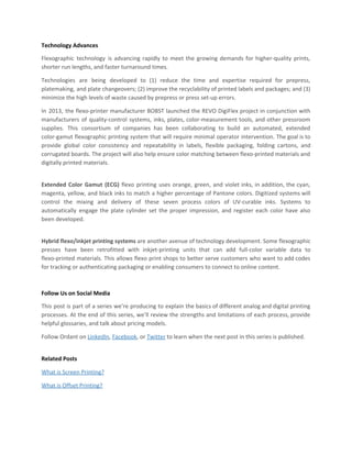 What is flexographic printing | PDF