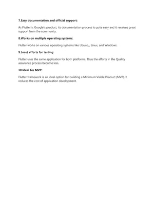 What is flutter app development | PDF | Operating Systems | Computer ...