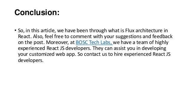 What is flux architecture in react | PPT