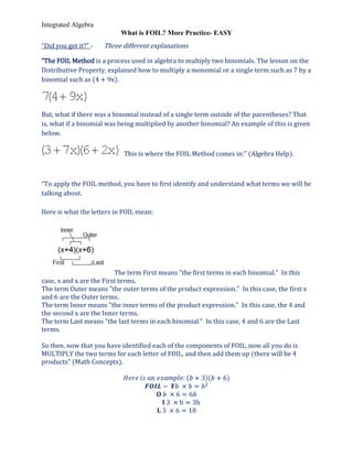What is foiling explanations & practice | PDF
