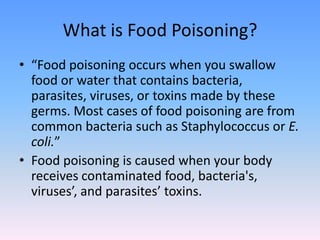 What is food poisoning | PPTX