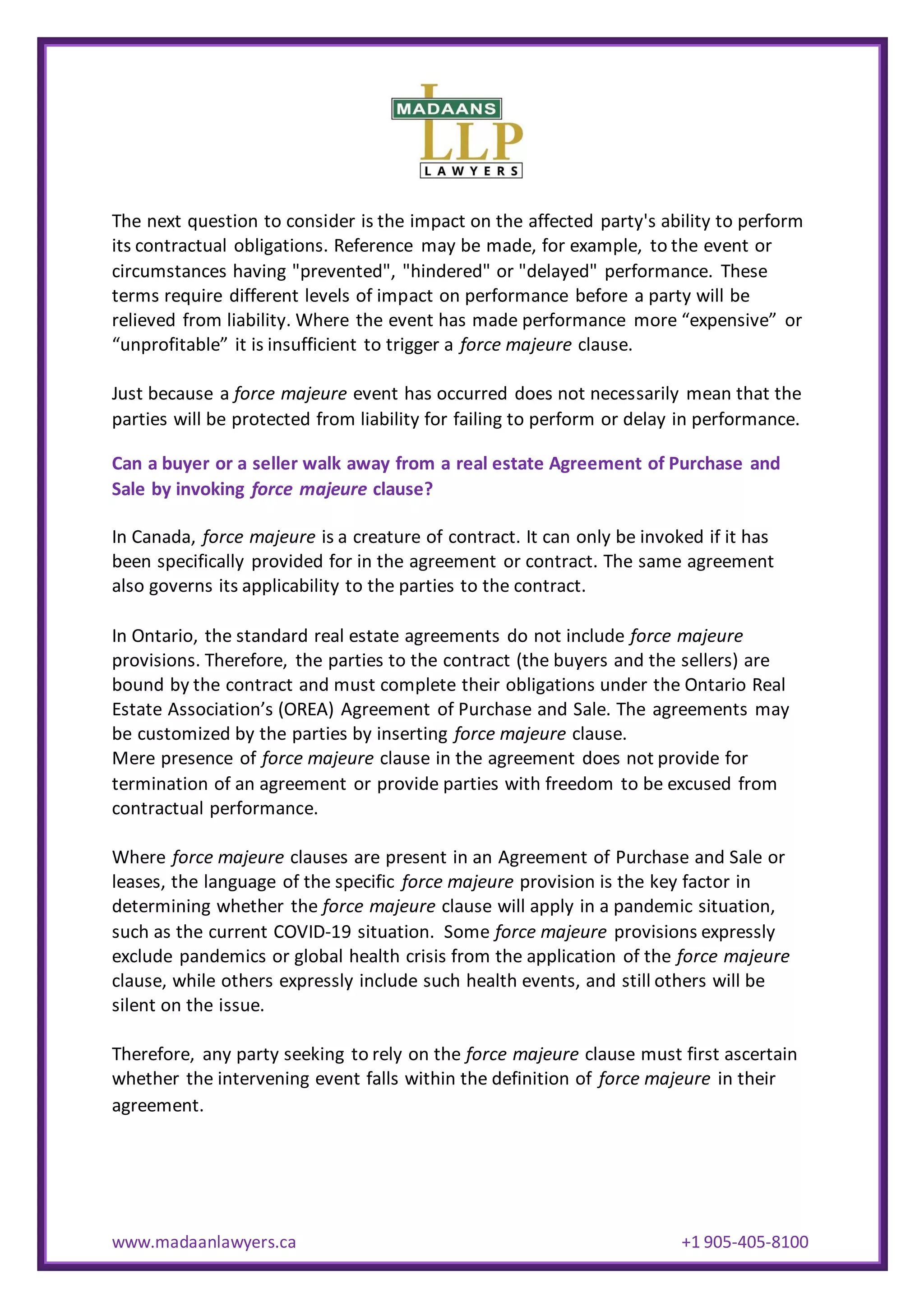 What is force majeure? | PDF