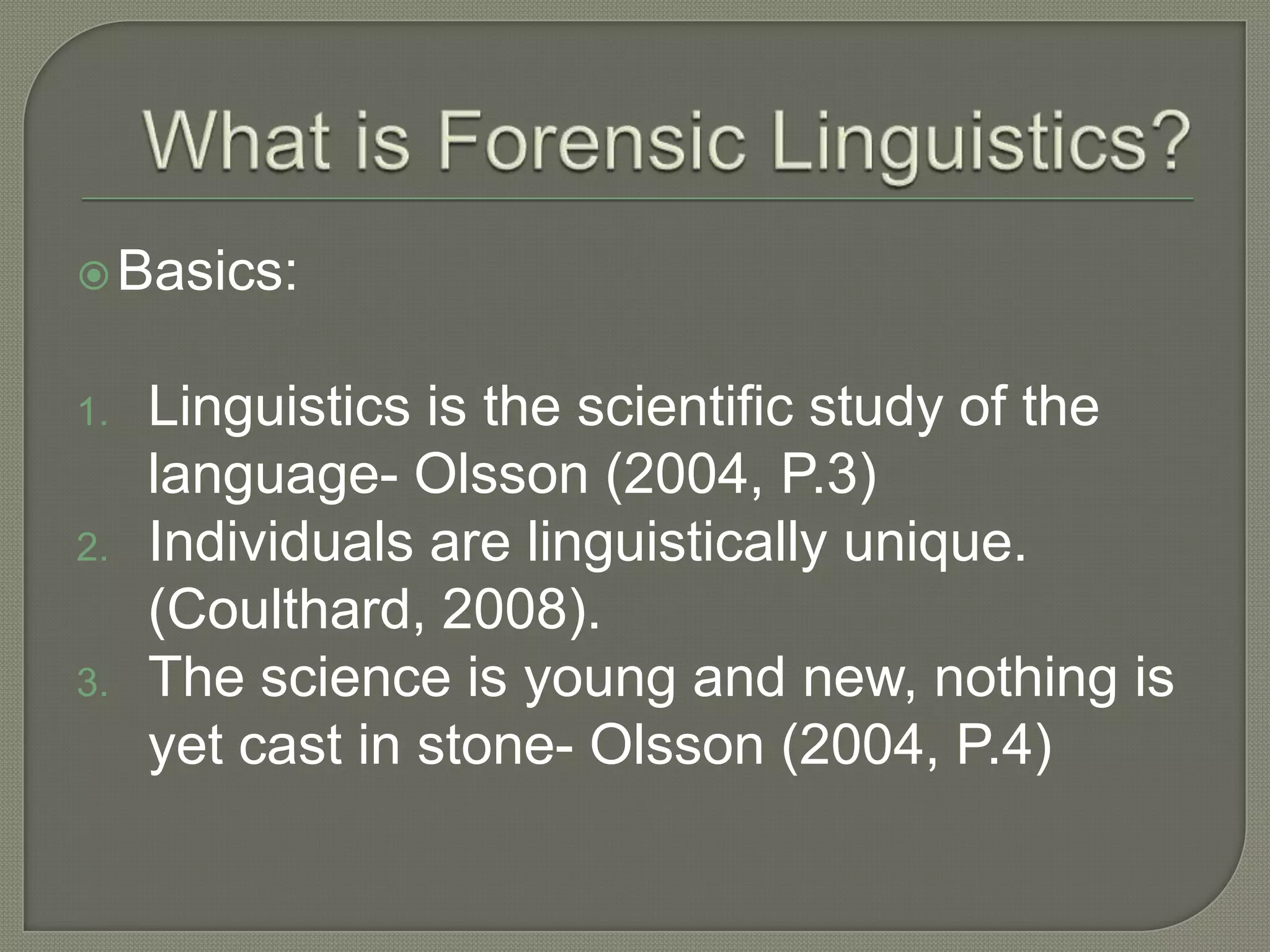 forensic linguistics | PPTX