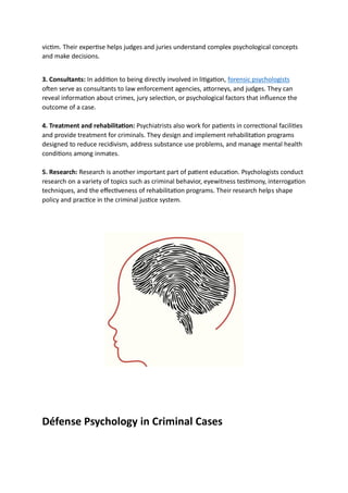 What is Forensic Psychology? and Explore Psychiatry? | PDF