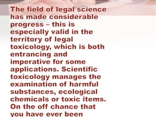 What is forensic toxicology tests? | PPT