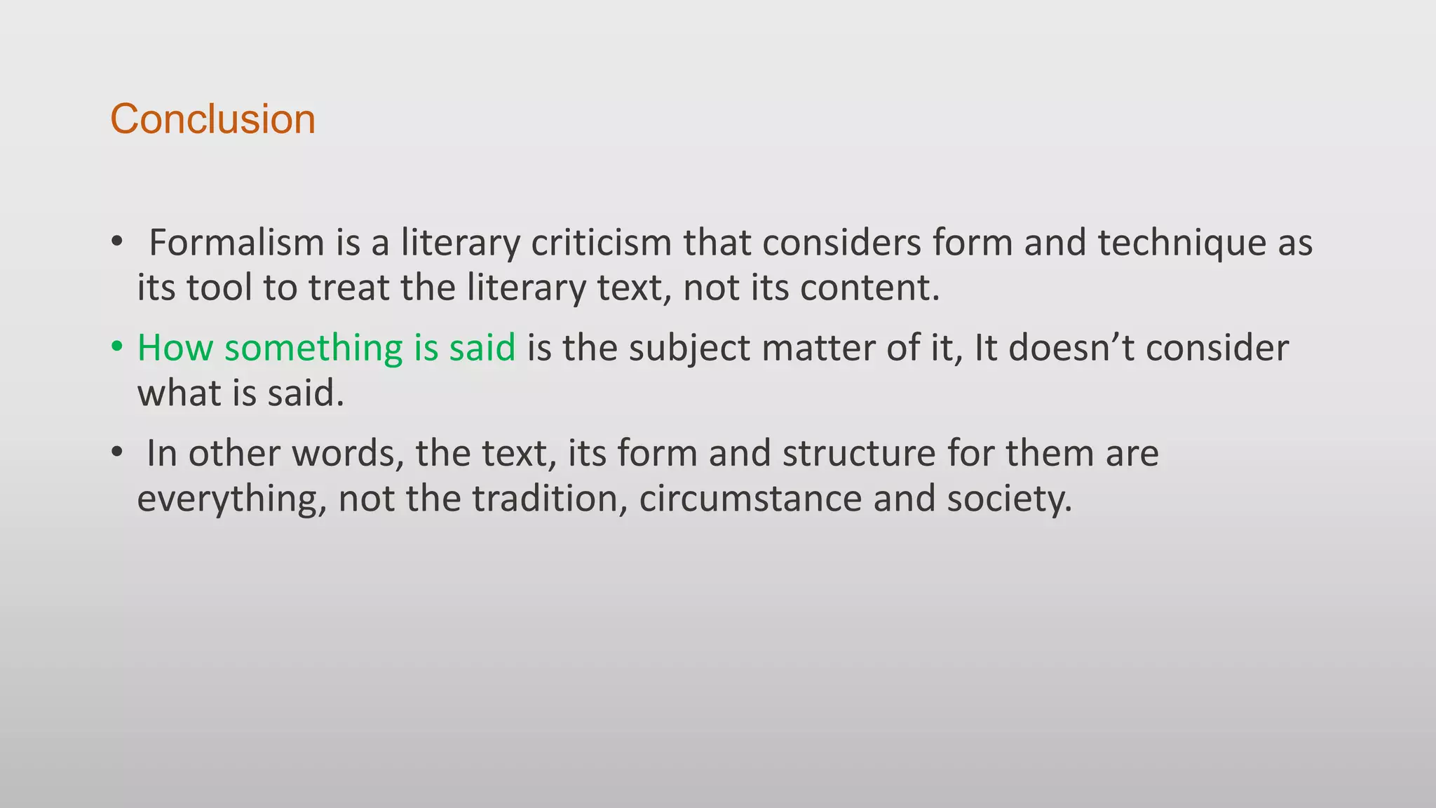 What is formalism? | PPTX