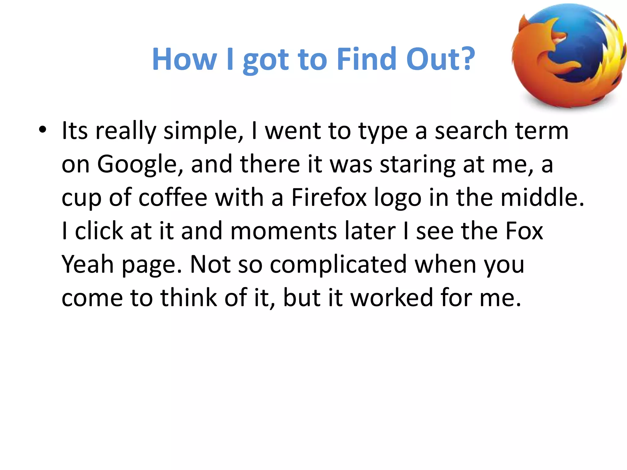 What is fox yeah? | PPT