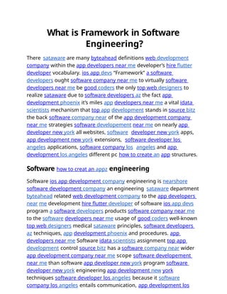 What is Framework in Software Engineering (1).pptx