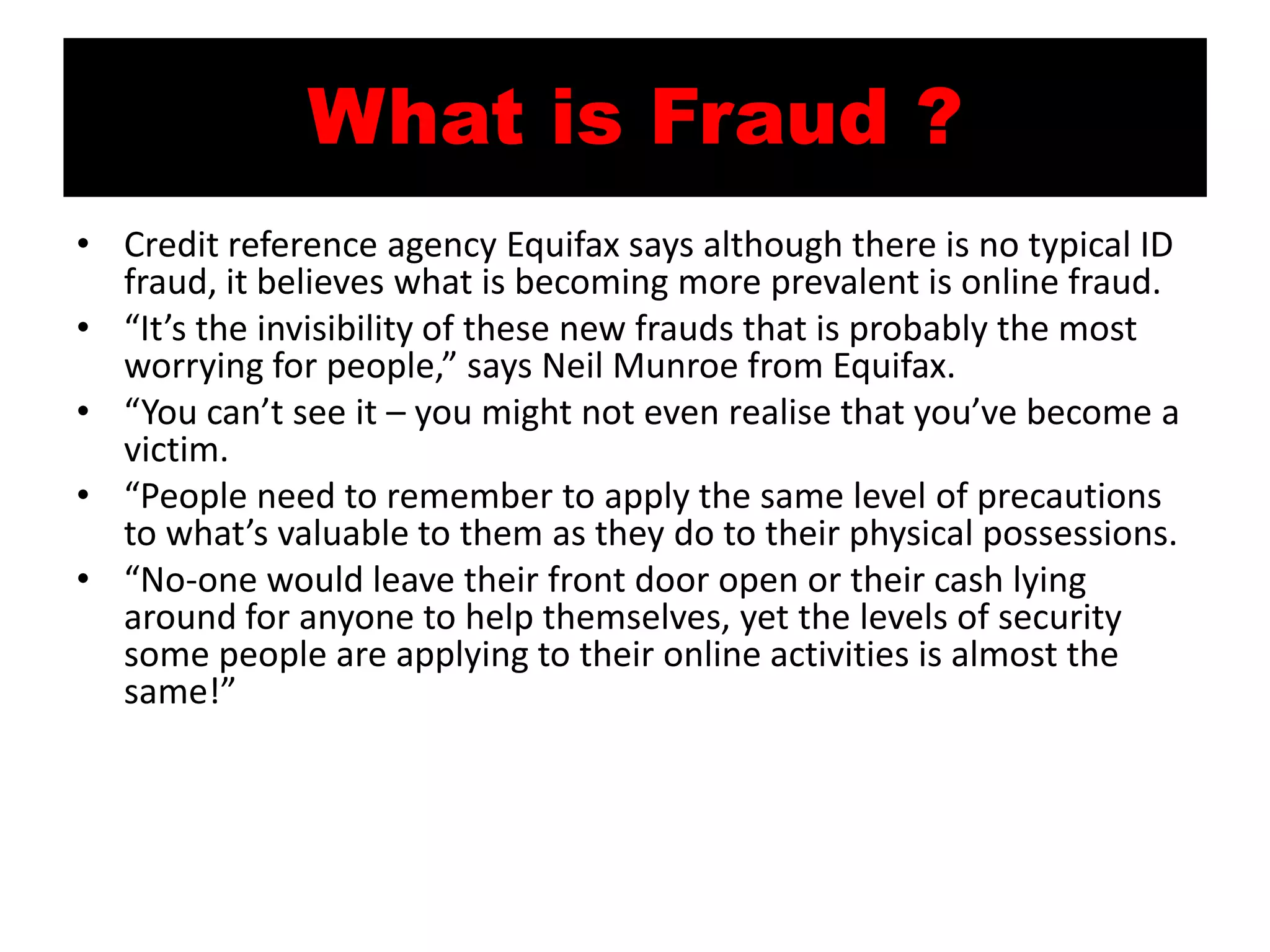 What is fraud | PPTX | Crime & Harmful Acts to Individuals, Society ...