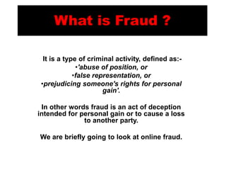 What is fraud | PPTX