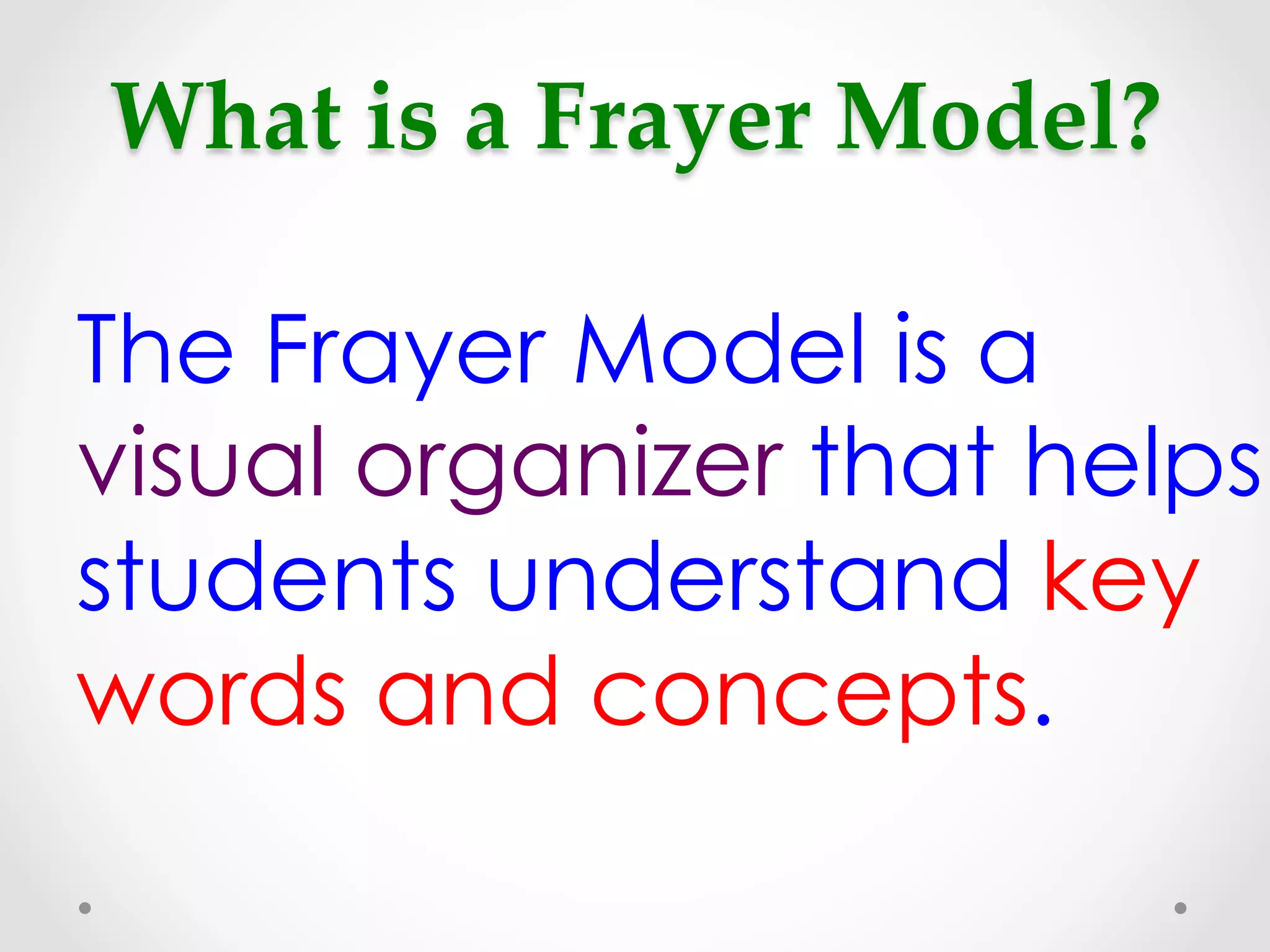 What is the Frayer Model | PDF