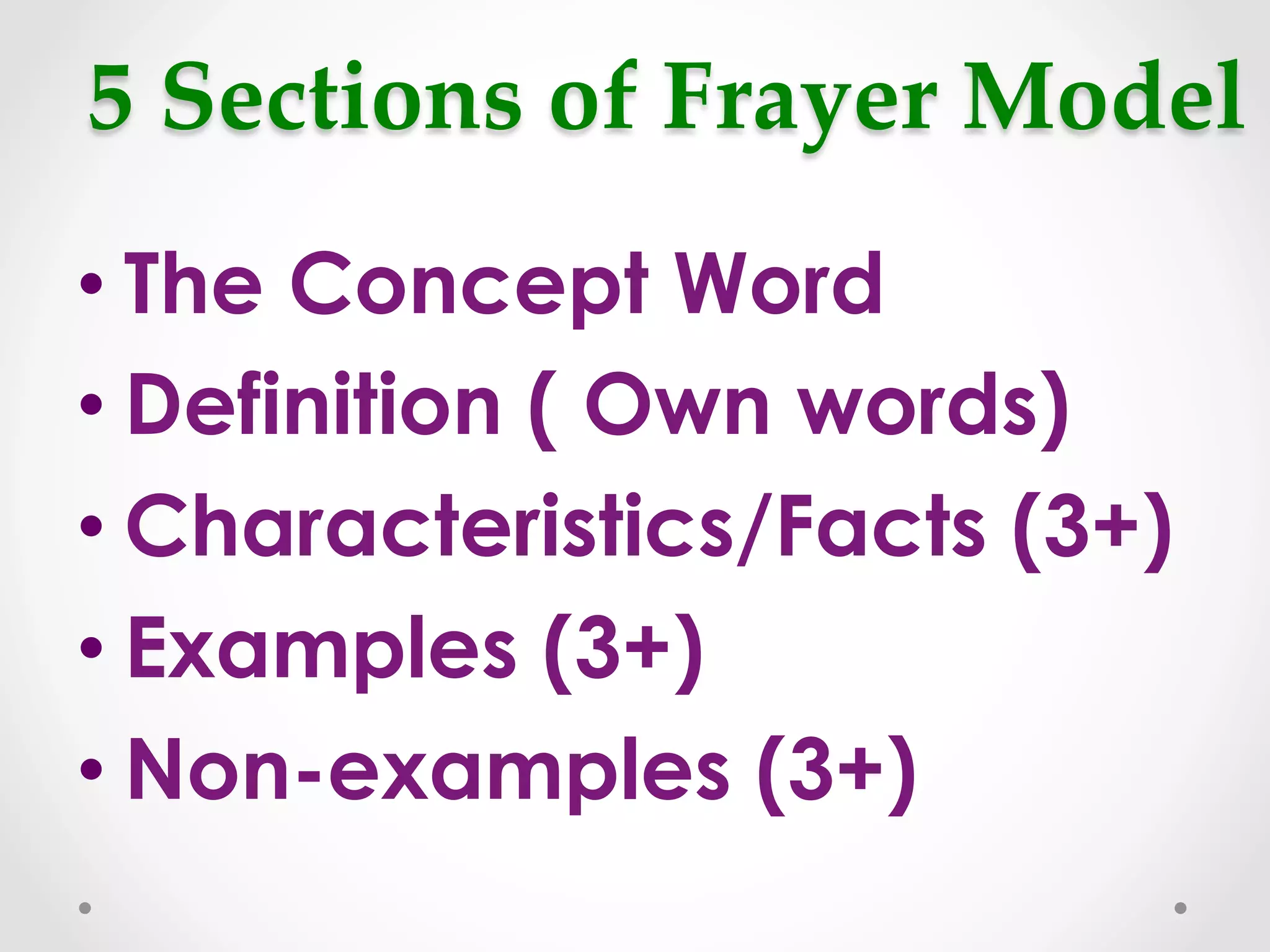 What is the Frayer Model | PDF