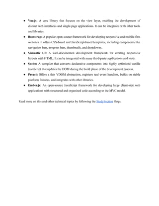Understanding Front-End Development: Skills, Tools, and Trends | DOCX