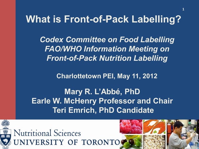 What Is Front Of Pack Labelling_2013 | PPT