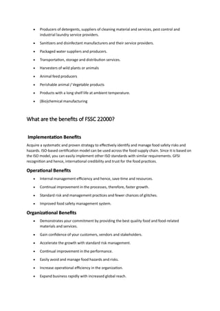 FSSC 22000 Certification: Meaning, Benefits & Food Safety Compliance | PDF