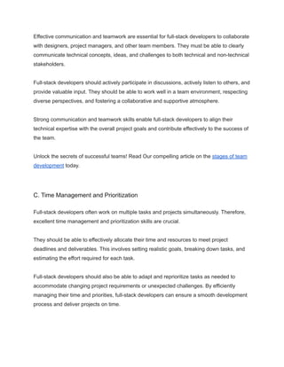 What is Full Stack Developer: Skills, Roles, and Responsibilities | PDF