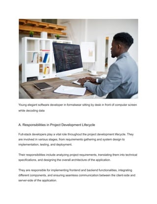 What is Full Stack Developer: Skills, Roles, and Responsibilities | PDF