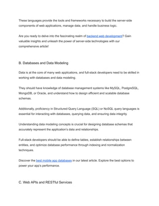 What is Full Stack Developer: Skills, Roles, and Responsibilities | PDF