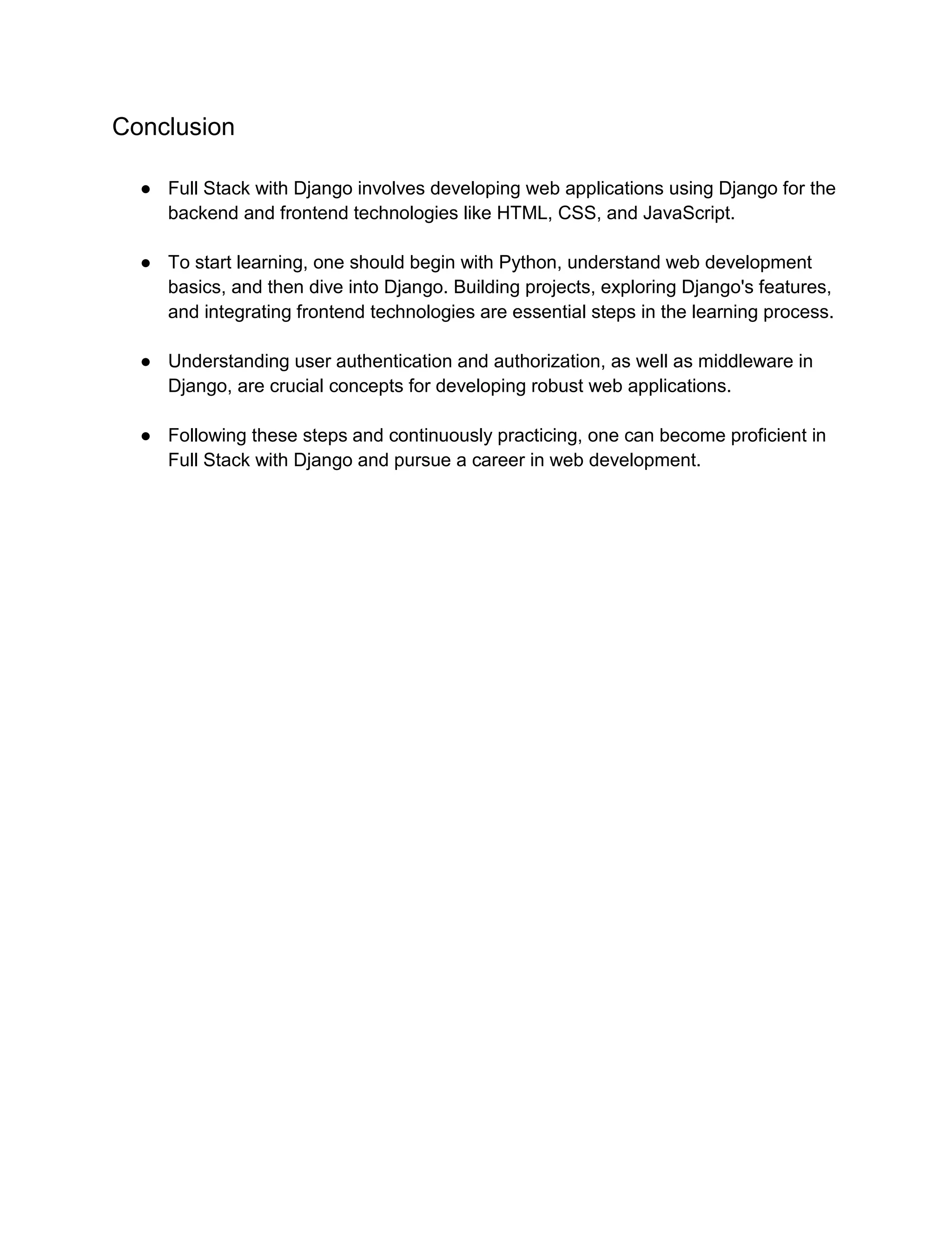 What is Full Stack with Django and how to start learning It.docx | Web Development | Internet